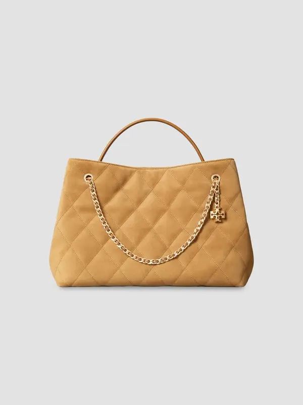 Tory Burch Fleming Suede Carryall Shoulder Bag