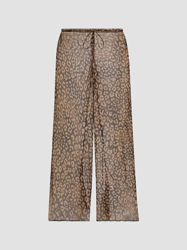 Ramy Brook Alayna Leopard Print Cover-up Pants