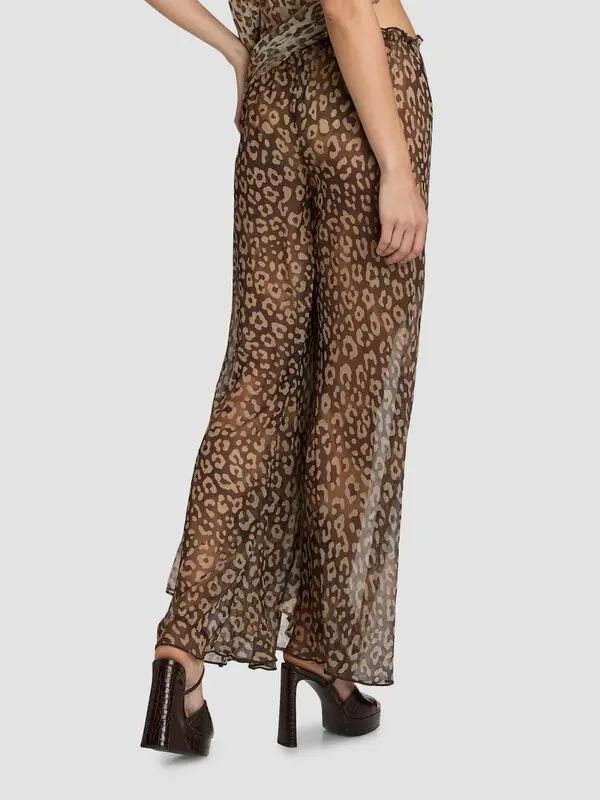 Ramy Brook Alayna Leopard Print Cover-up Pants