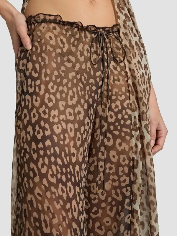 Ramy Brook Alayna Leopard Print Cover-up Pants