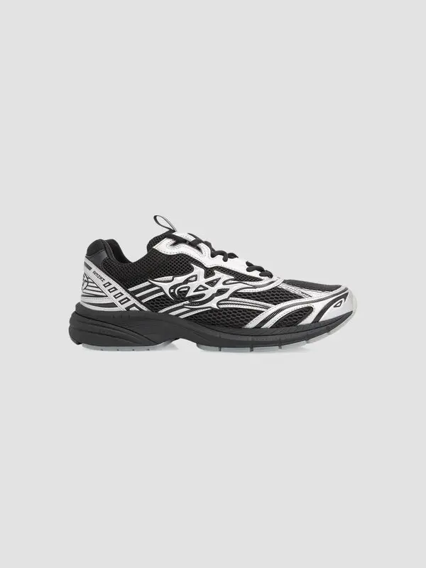 Amiri M-tech Metallic Low-top Sneakers - Black Silver