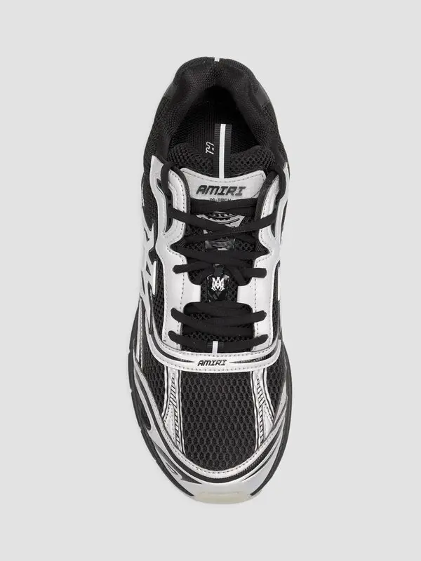 Amiri M-tech Metallic Low-top Sneakers - Black Silver