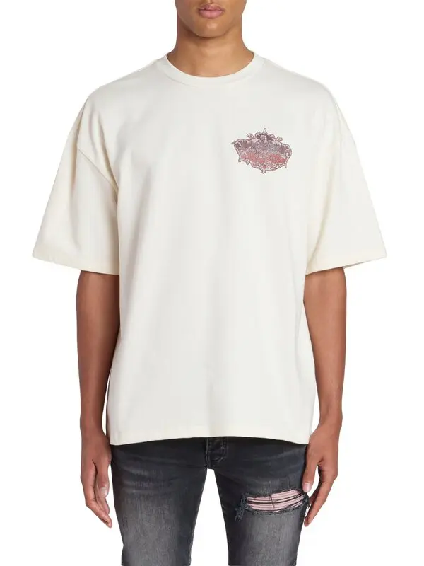 Amiri Chateau Crest Logo Oversized T-shirt