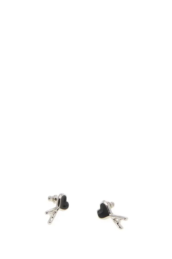 AMI Paris Silver Metal Earrings - Multicolor