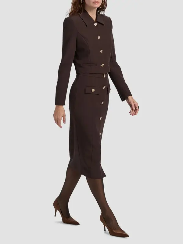 Generation Love Oliver Stretch Crepe Cropped Blazer