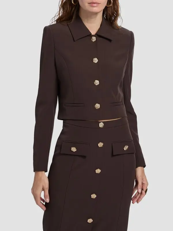 Generation Love Oliver Stretch Crepe Cropped Blazer