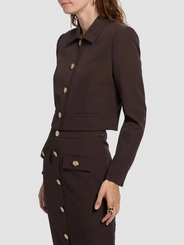 Generation Love Oliver Stretch Crepe Cropped Blazer
