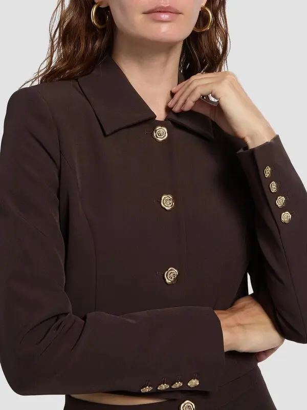 Generation Love Oliver Stretch Crepe Cropped Blazer