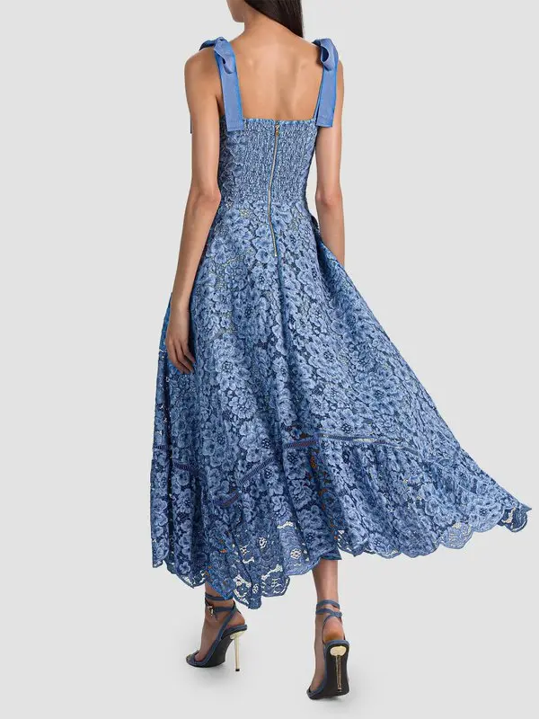Alice + Olivia Rosalee Lace Bustier Midi-dress
