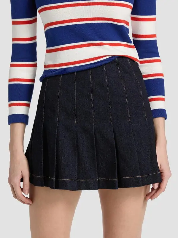 Alice + Olivia Carter Denim Miniskirt