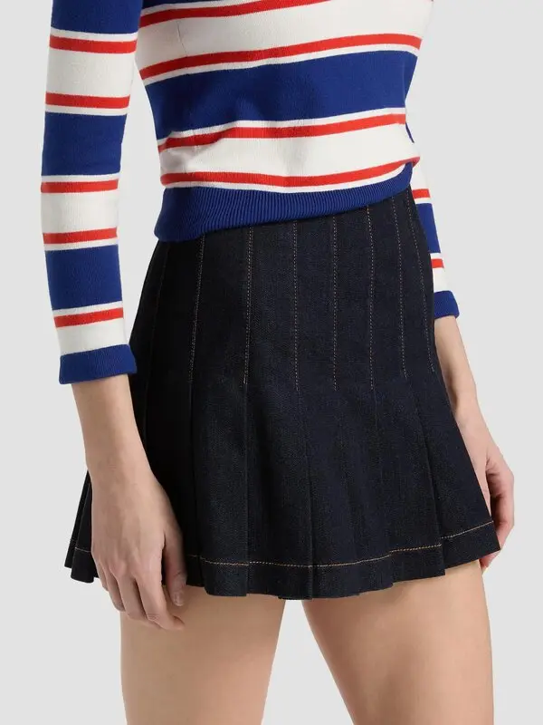 Alice + Olivia Carter Denim Miniskirt