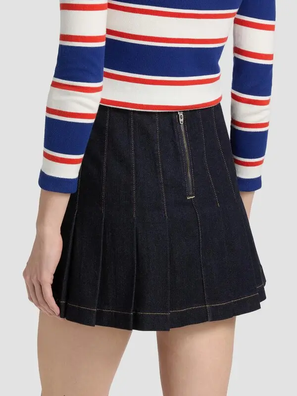 Alice + Olivia Carter Denim Miniskirt