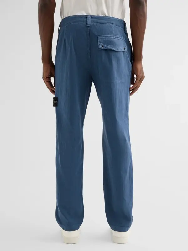Stone Island Textured Cotton Straight-leg Pants