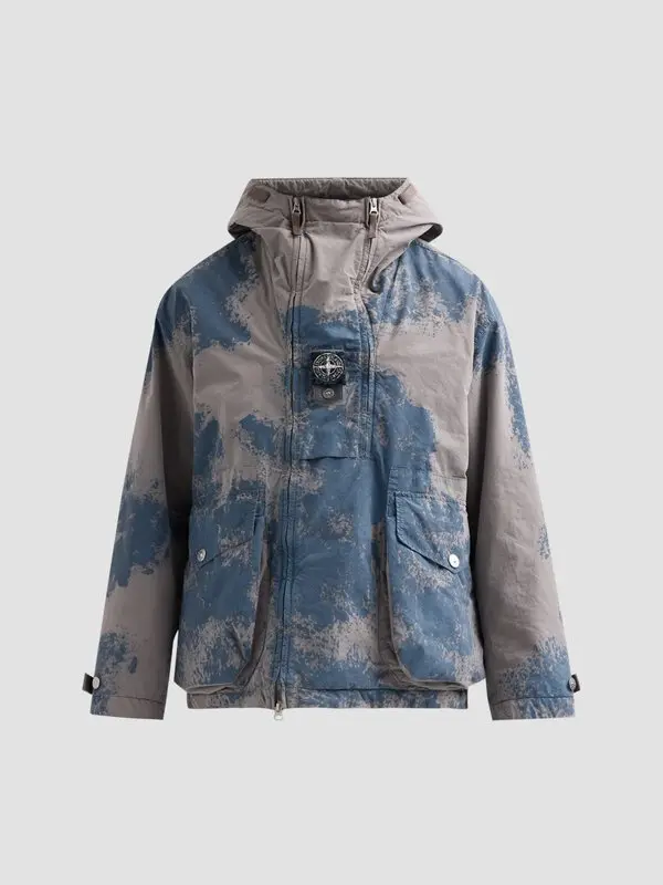 Stone Island David Light Hand-painted Short Parka - Grey