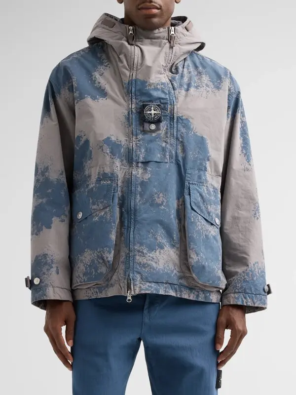 Stone Island David Light Hand-painted Short Parka