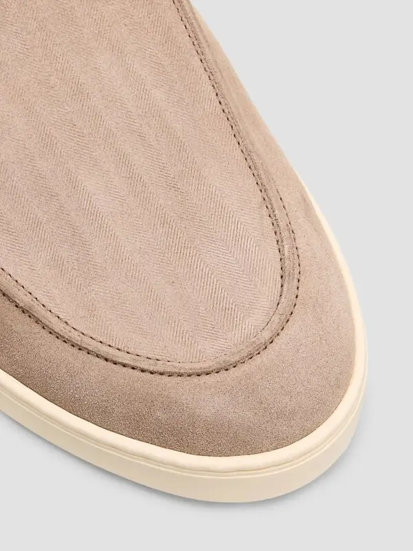 Brunello Cucinelli Suede Slip-on Low-top Sneakers