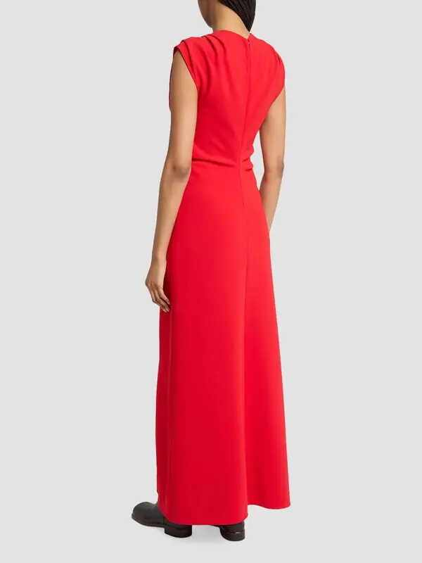 Proenza Schouler Geraldine Gathered Crepe Maxi Dress