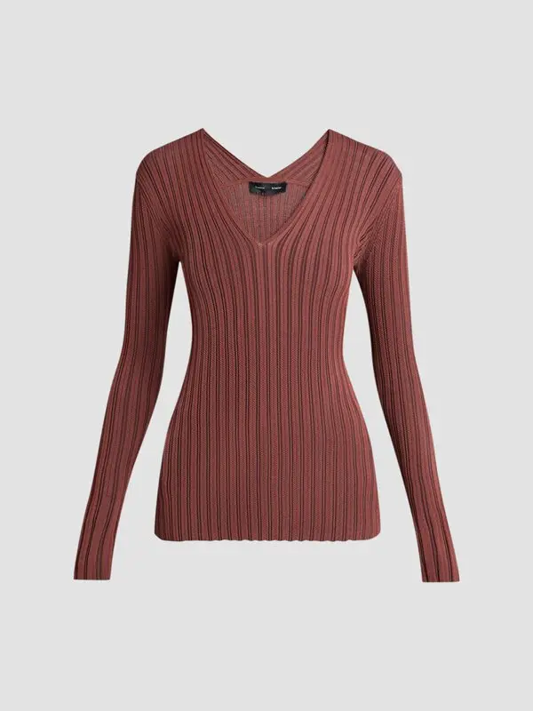 Proenza Schouler Roux Ribbed V-neck Top