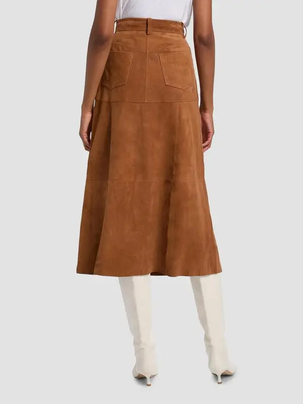 Ba&sh Massia Suede Midi-skirt