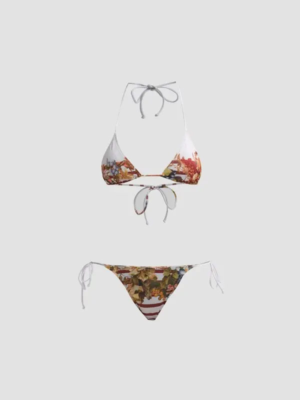JEAN PAUL GAULTIER Marinière Grape Two-piece Bikini - Light Blue Multicolor