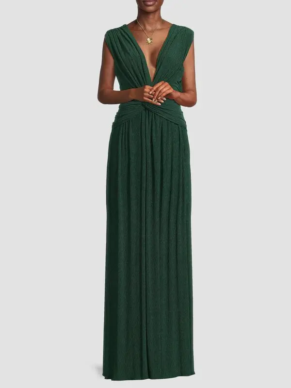 Black Halo Eliora Ruched Gown