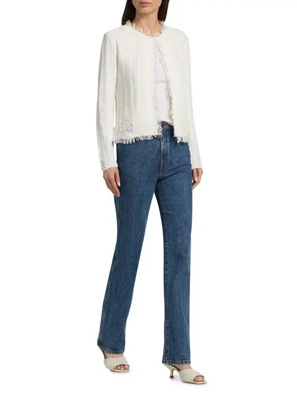 Kobi Halperin Marlee Distressed Textured Knit Sweater