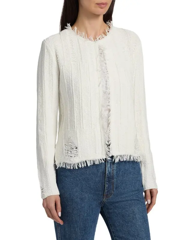 Kobi Halperin Marlee Distressed Textured Knit Sweater