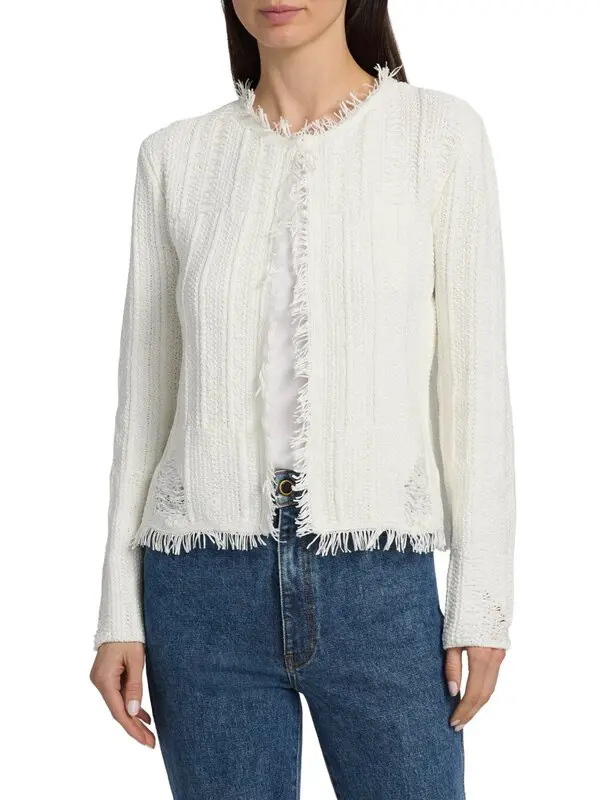 Kobi Halperin Marlee Distressed Textured Knit Sweater