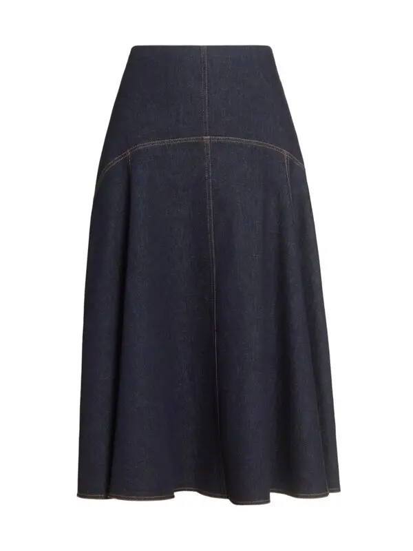 Jacquemus La Jupe Triangle De-nîmes Denim Midi-skirt