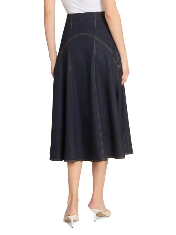 Jacquemus La Jupe Triangle De-nîmes Denim Midi-skirt