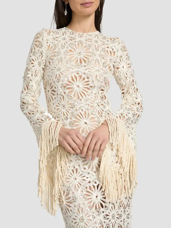 BRONX BANCO Mia Crocheted Maxi Dress