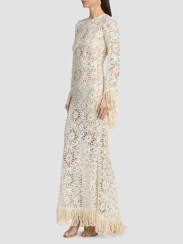 BRONX BANCO Mia Crocheted Maxi Dress