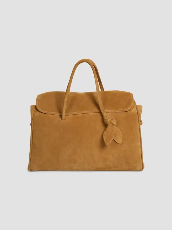 Jacquemus Le Cabas Turismo Suede Tote Bag - Camel