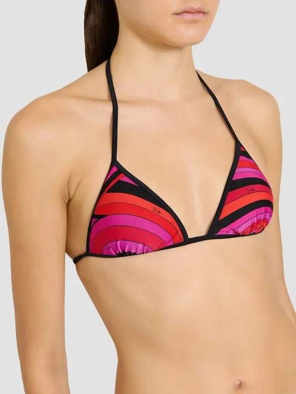 Emilio Pucci L'alba Printed Bikini Top