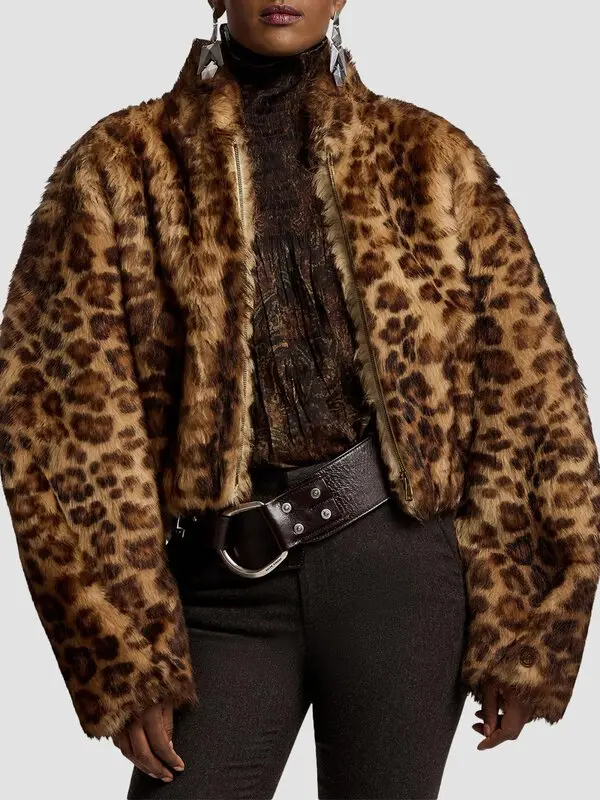 Ralph Lauren Balvin Leopard-print Shearling Coat