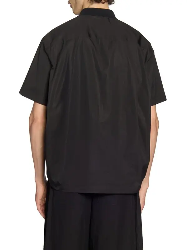 Sacai Quarter-zip Cotton Poplin Shirt