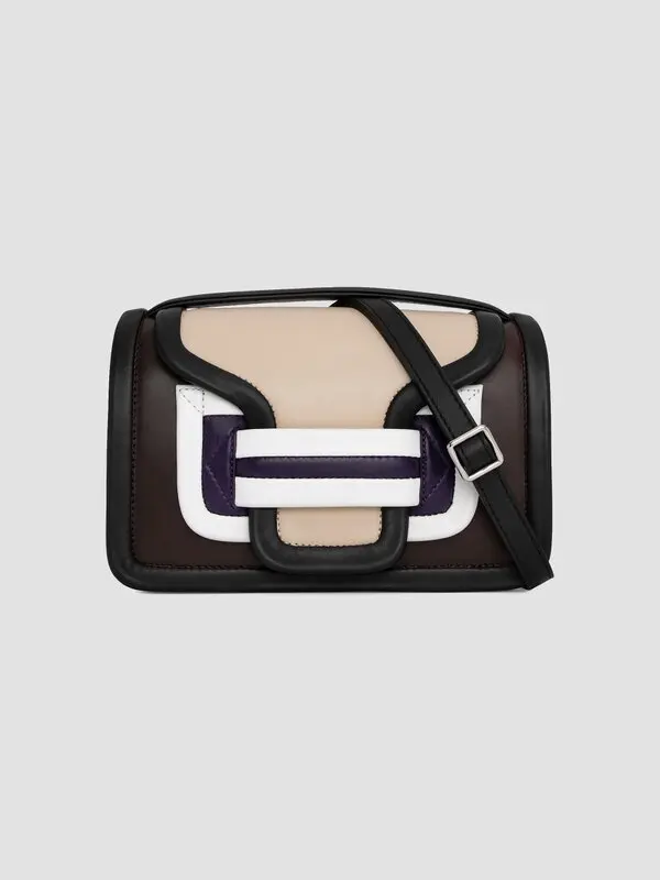 Pierre Hardy Alpha Colorblocked Leather Crossbody Bag