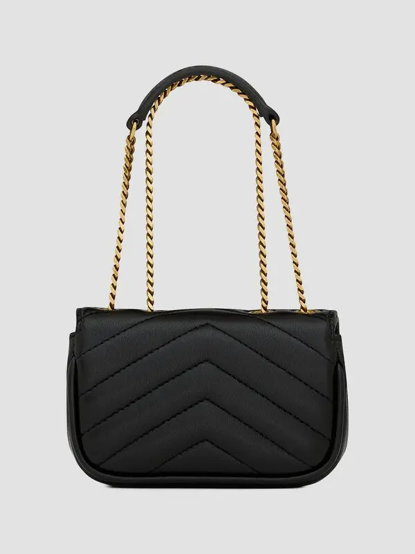 Saint Laurent Loulou Micro Shoulder Bag - Black