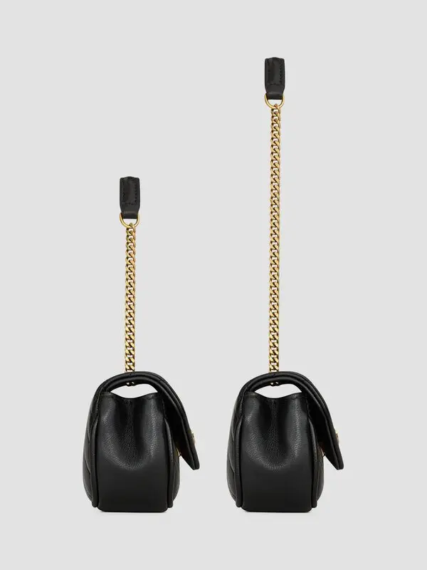 Saint Laurent Loulou Micro Shoulder Bag - Black