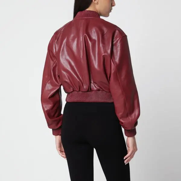 ARMA Hannah Cropped Bomber Jacket In Leather