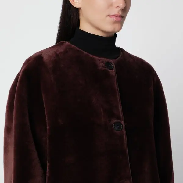 ARMA Mahogany Rilana Reversible Leather Coat - Brown