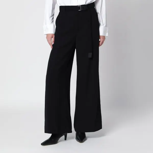 Sacai Wide-leg Belted Trousers