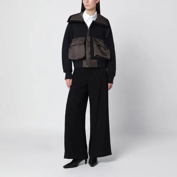 Sacai Wide-leg Belted Trousers