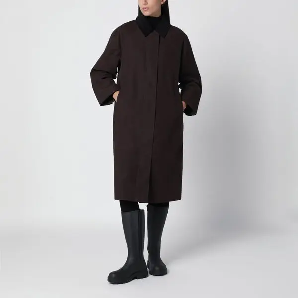 Tretorn Dark Dawn Coat In Cotton Blend - Brown