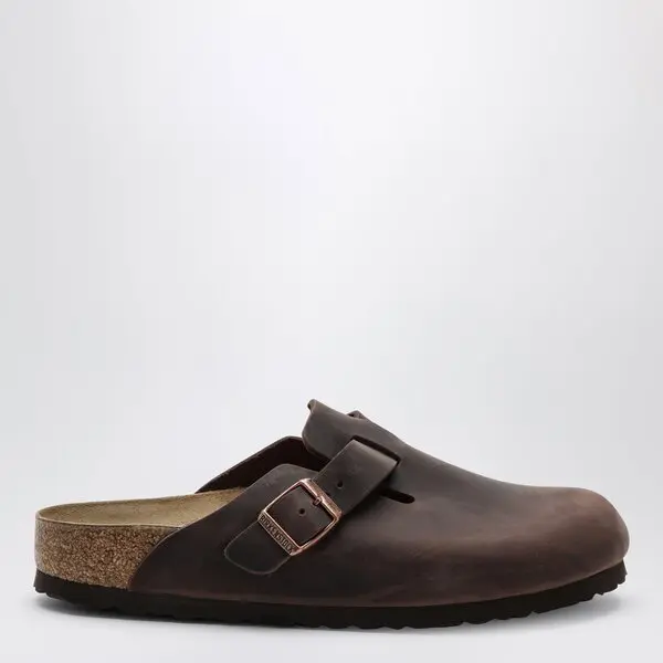 BIRKENSTOCK Habana Oiled Leather Boston Clogs By - Brown