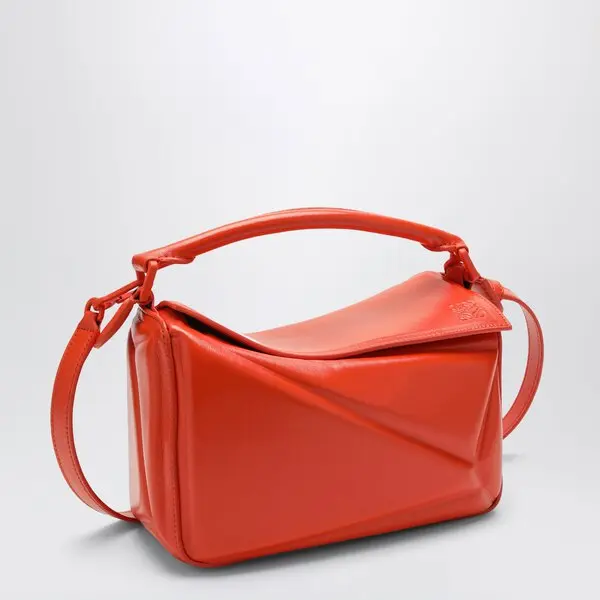 Loewe Puzzle Blown Small Leather Bag - Orange