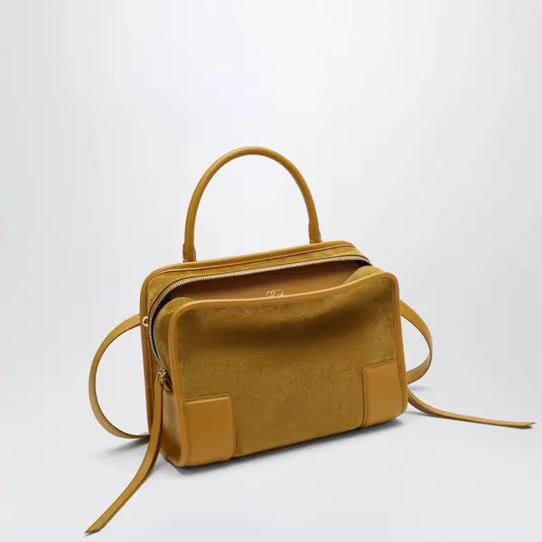Loewe Ochre Medium Amazona 180 Bag In Suede