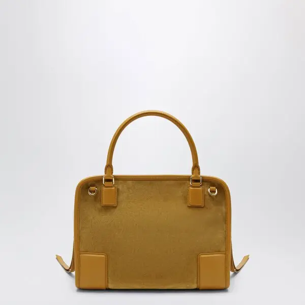 Loewe Ochre Medium Amazona 180 Bag In Suede