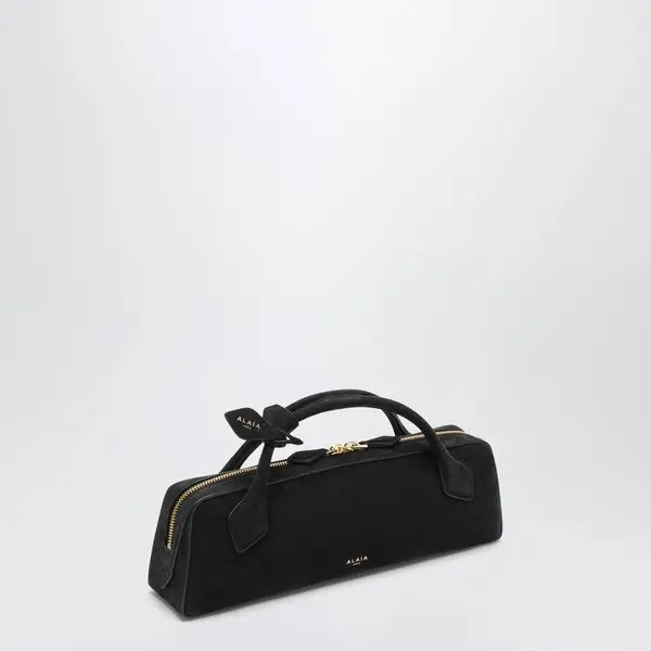 Alaïa Le Teckel Pouch In Suede - Black