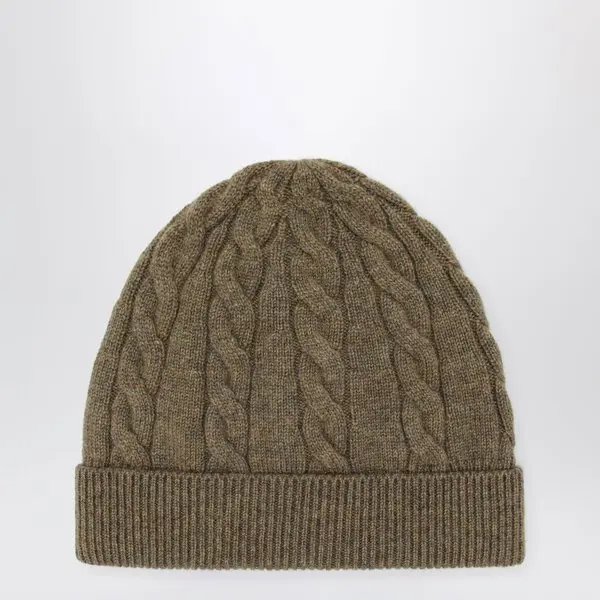 Loro Piana Biscuit Cable-knit Cashmere Beanie - Brown